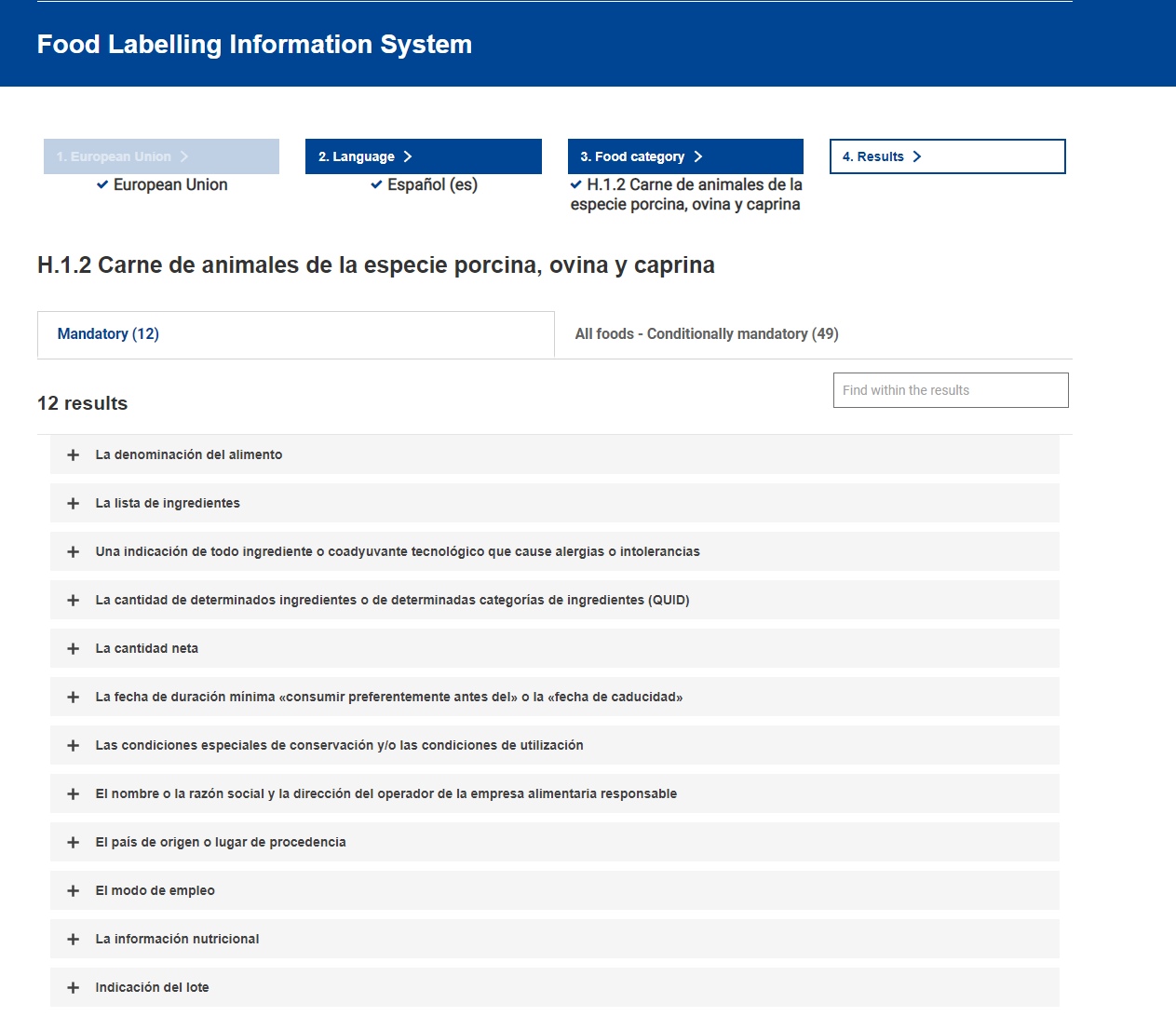 The EC launches an online information system for food labeling - ANAFRIC